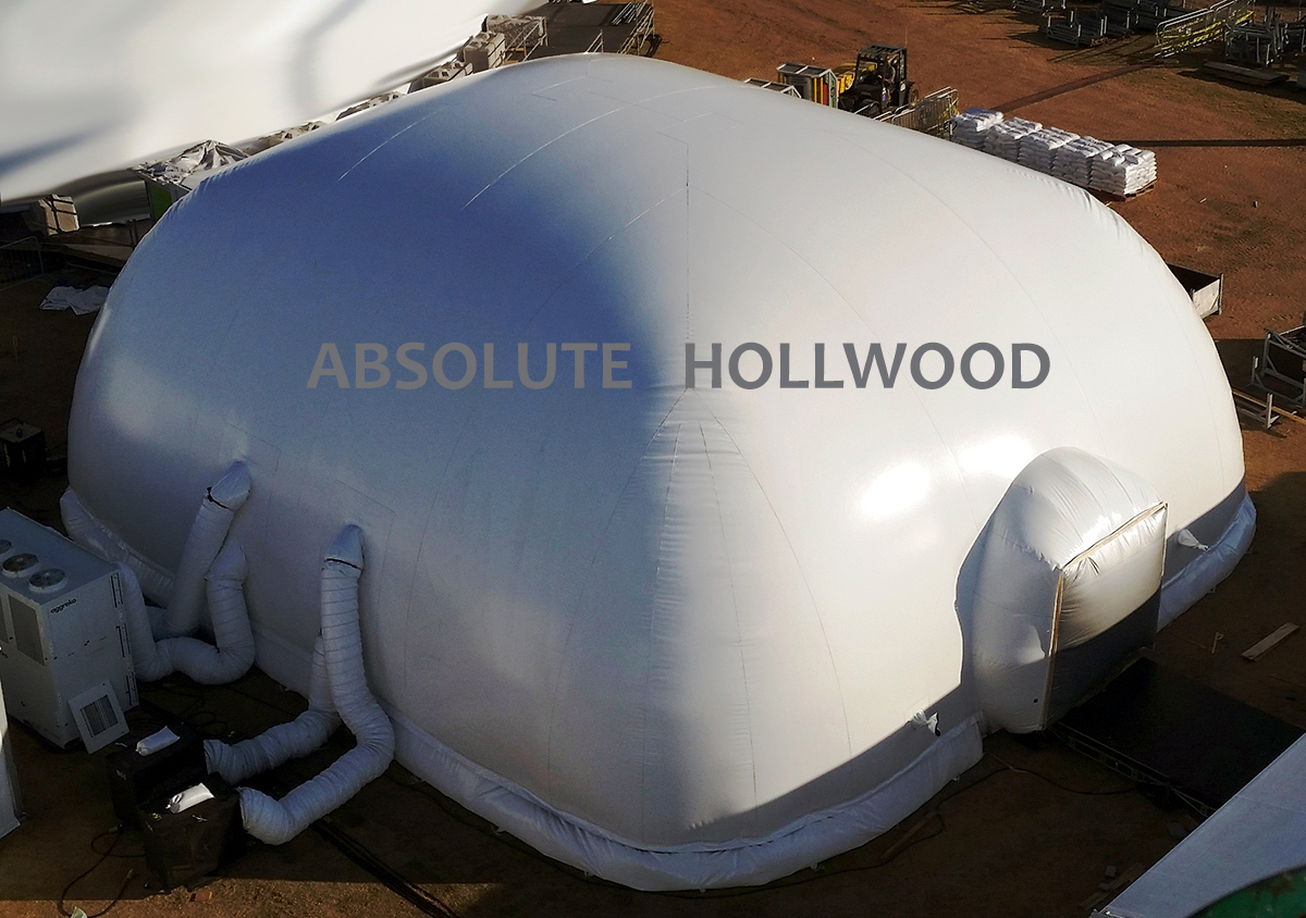 Oblong Rectangle Video Air Dome Inflatable Ariel View | Absolute Hollywood